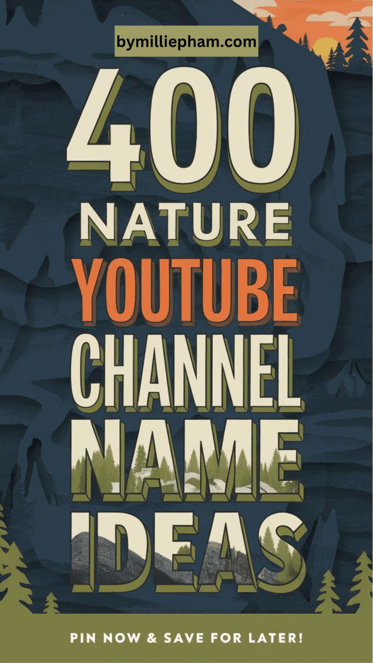 400 Nature YouTube Channel Name Ideas for Outdoor & Wildlife Creators