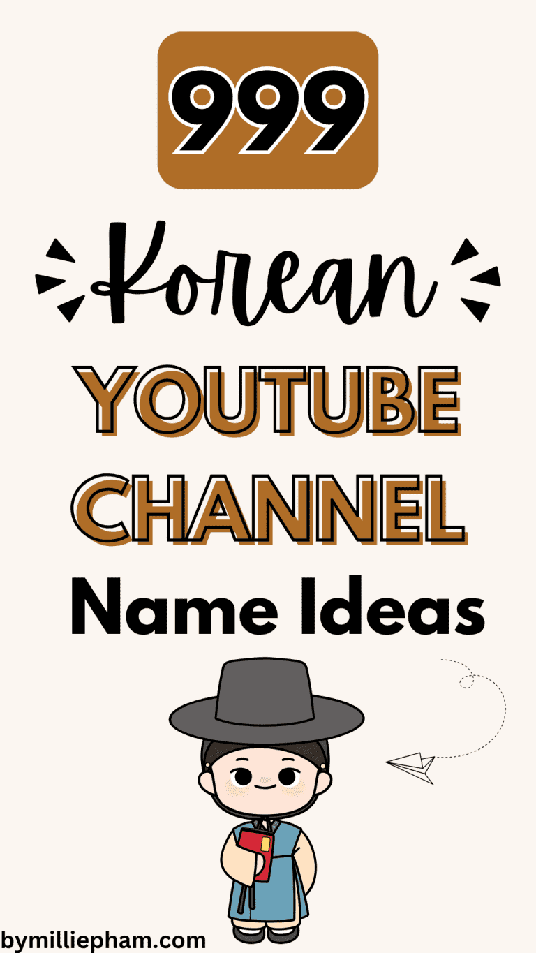 999 Korean YouTube Channel Name Ideas for K-Pop, Beauty & More